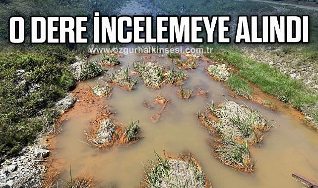 O DERE İNCELEMEYE ALINDI - Çaycuma - Zonguldak Haberleri Özgür Halkın Sesi