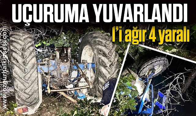 Traktör uçuma yuvarlandı - Genel - Zonguldak Haberleri Özgür Halkın Sesi
