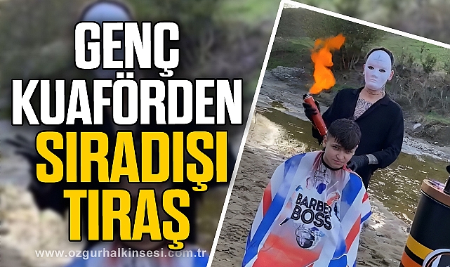 Dere kenarında tıraş yaptı - Zonguldak - Zonguldak Haberleri Özgür Halkın Sesi